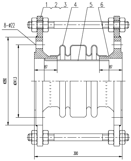 DN150-300MM ANSI B16.5 150LBS SS304 Flanged Metal Expansion Joint - Buy ...